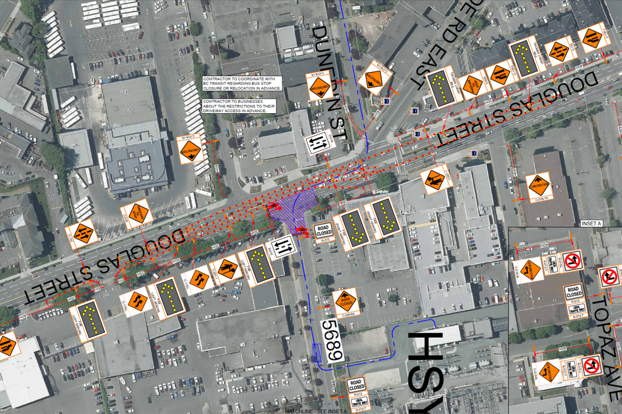 BC Hydro work brings traffic delays to Douglas Street in Victoria ...