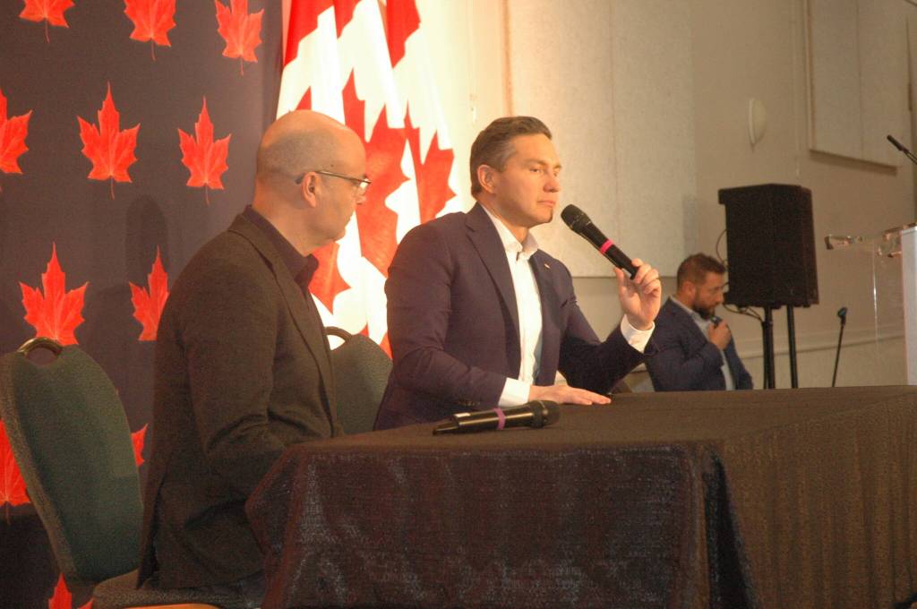 Federal Conservative leader Poilievre hosts packed town hall on ...