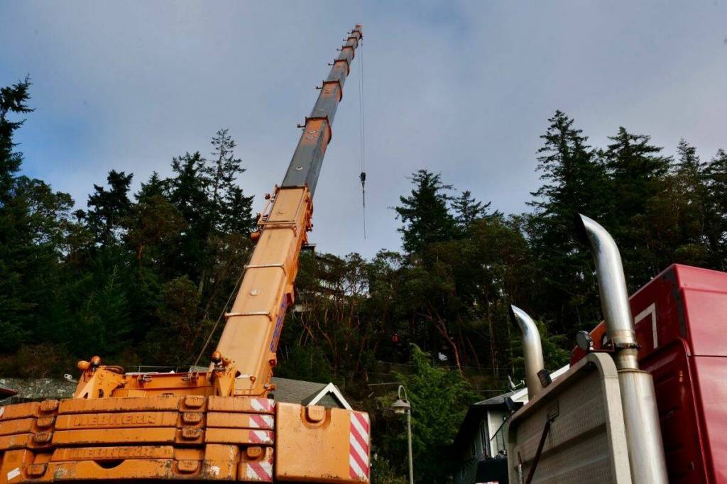 Cleanup begins in Langford after mudslide sends boulders into homes ...